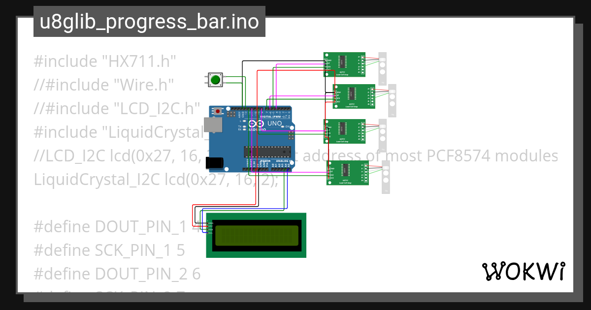 ArduinoSimulation Bierwaage v Rio III - Wokwi ESP32, STM32, Arduino Simulator