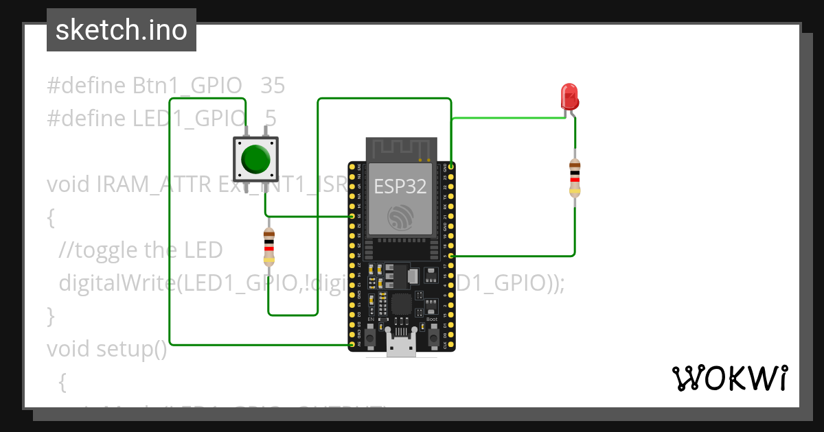 EXP 2 - Wokwi ESP32, STM32, Arduino Simulator EXP 2 - Wokwi ESP32, STM32, Arduino Simulator