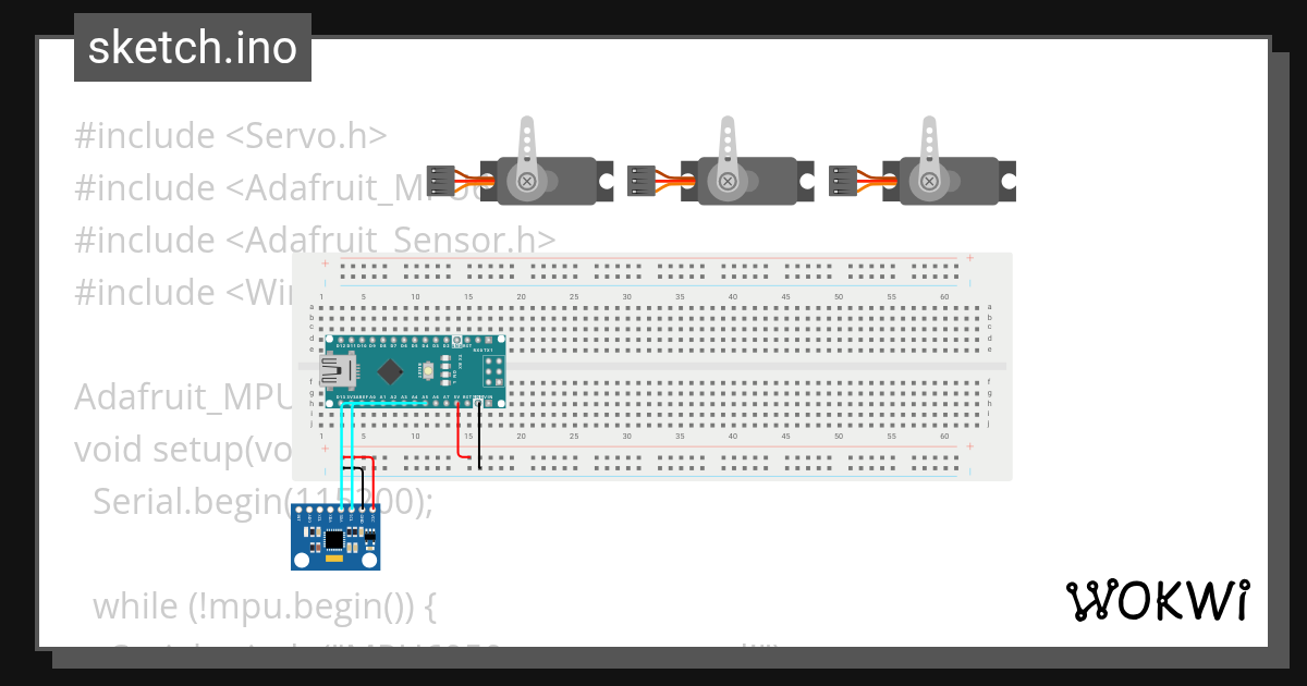 3servo - Wokwi ESP32, STM32, Arduino Simulator