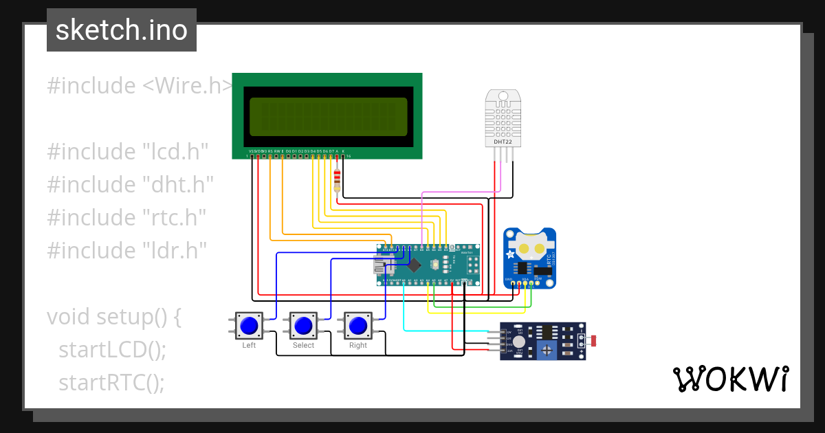 LCD-Menu_LiquidCrystal - Wokwi ESP32, STM32, Arduino Simulator