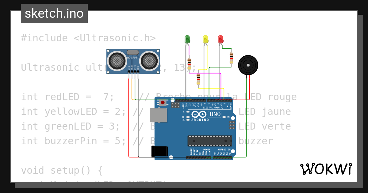 Radarderecul Wokwi Esp32 Stm32 Arduino Simulator