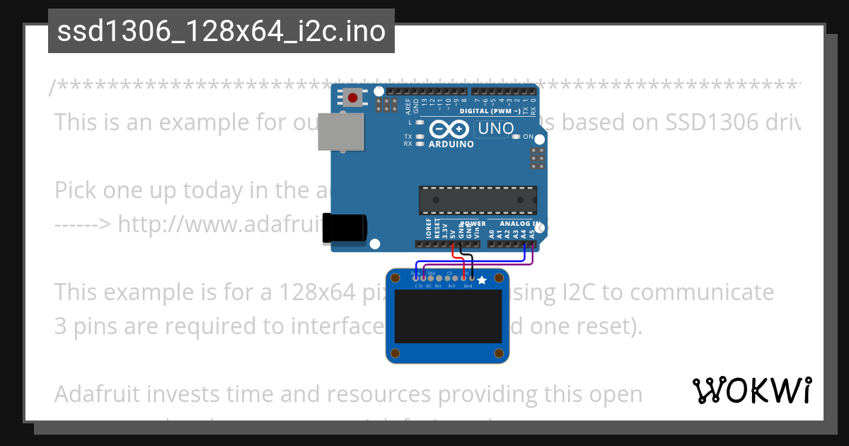 ssd1306_128x64_i2c_v2.ino - Wokwi ESP32, STM32, Arduino Simulator
