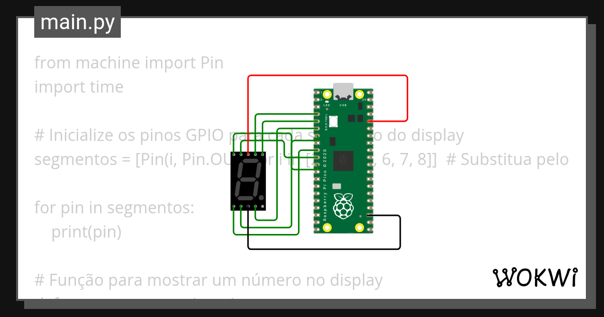 04 7 Segmentos Wokwi Esp32 Stm32 Arduino Simulator