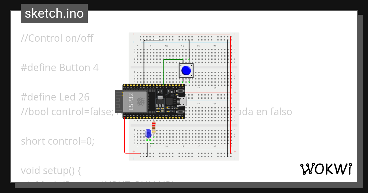 Control on/off - Wokwi ESP32, STM32, Arduino Simulator
