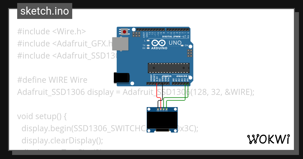 OLED - Wokwi ESP32, STM32, Arduino Simulator