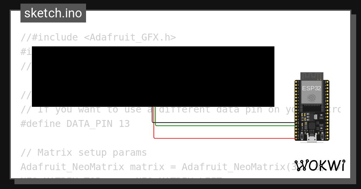 Esp32 Neomatrix Incrementalcounter Wokwi Esp32 Stm32 Arduino Simulator 9414