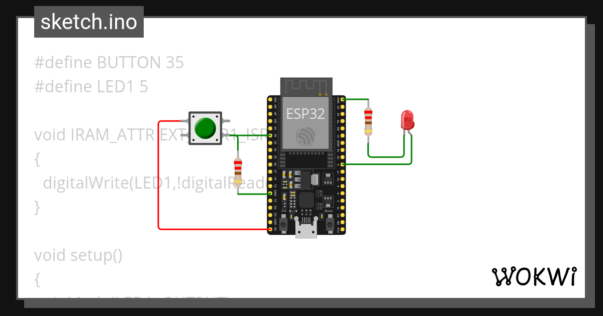 ESP32 5 (Events) - Wokwi ESP32, STM32, Arduino Simulator
