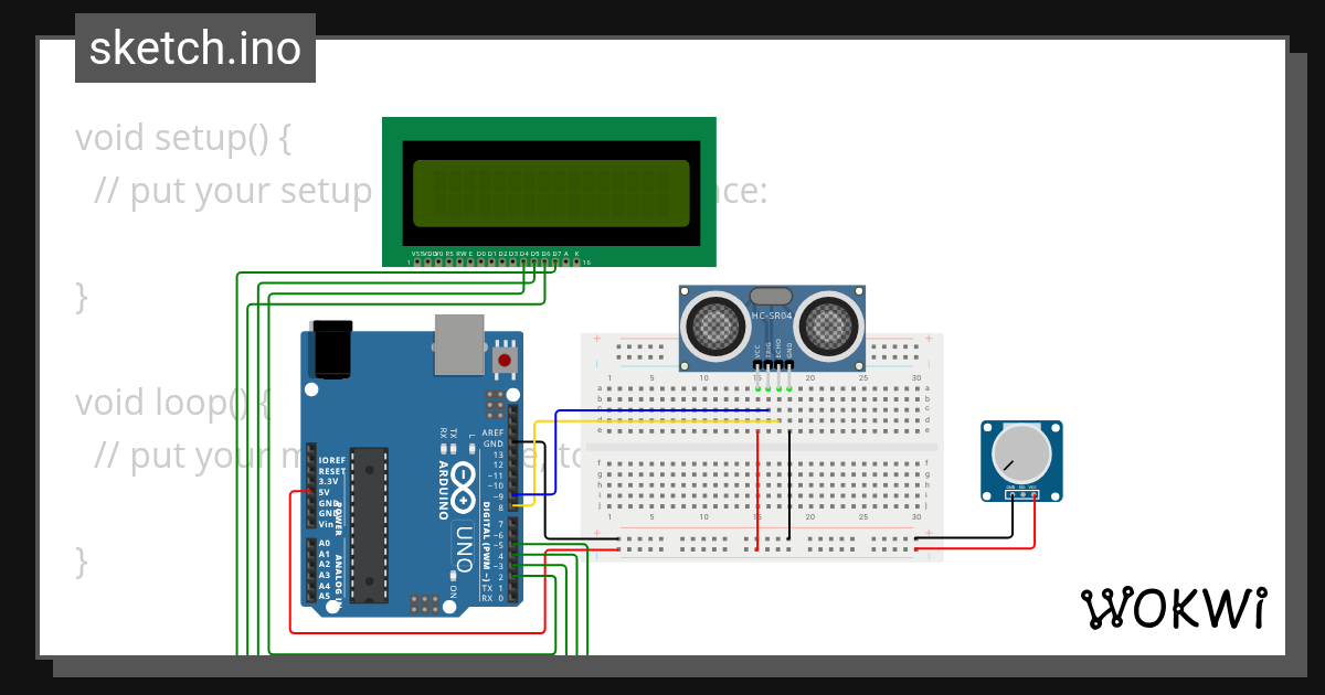 UltraSonic Sensor with LCD ( 15/ 65) - Wokwi ESP32, STM32, Arduino ...