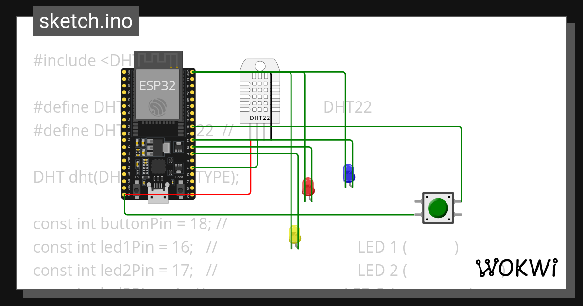 Lab6 DHT - Wokwi ESP32, STM32, Arduino Simulator
