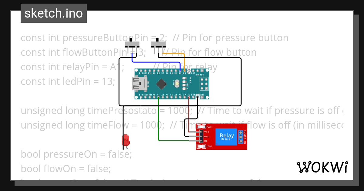 Nano relay - Wokwi ESP32, STM32, Arduino Simulator