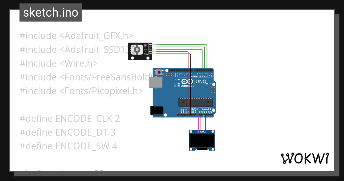 PERT 14.2 PRAKTIKUM ARDUINO DAN OLED - Wokwi ESP32, STM32, Arduino Simulator