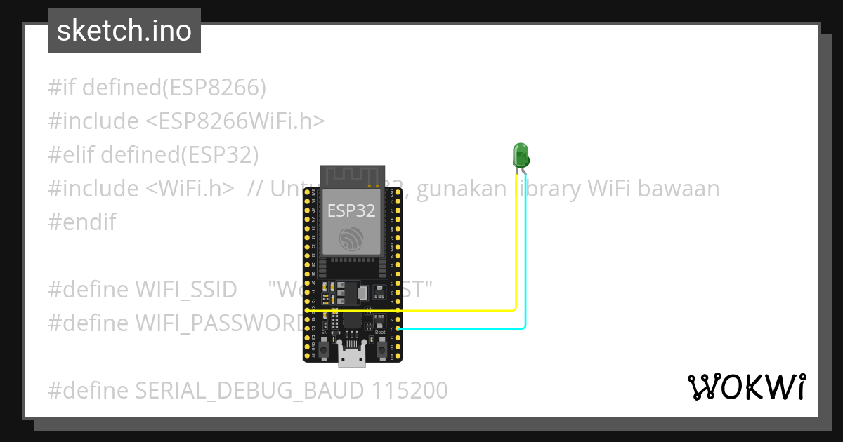 16.3 MEMULAI SIMULASI - Wokwi ESP32, STM32, Arduino Simulator