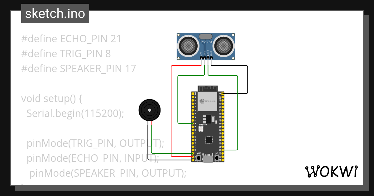 Sonic Wokwi Esp32 Stm32 Arduino Simulator 