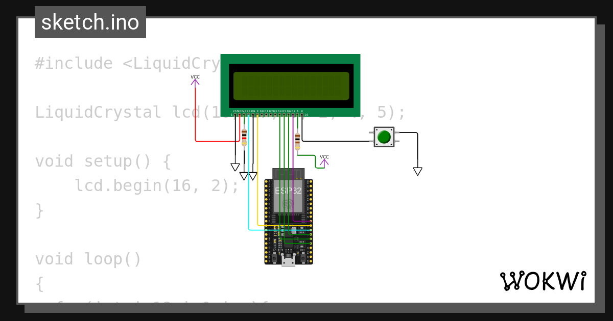 Lcd Devresi Wokwi Esp32 Stm32 Arduino Simulator