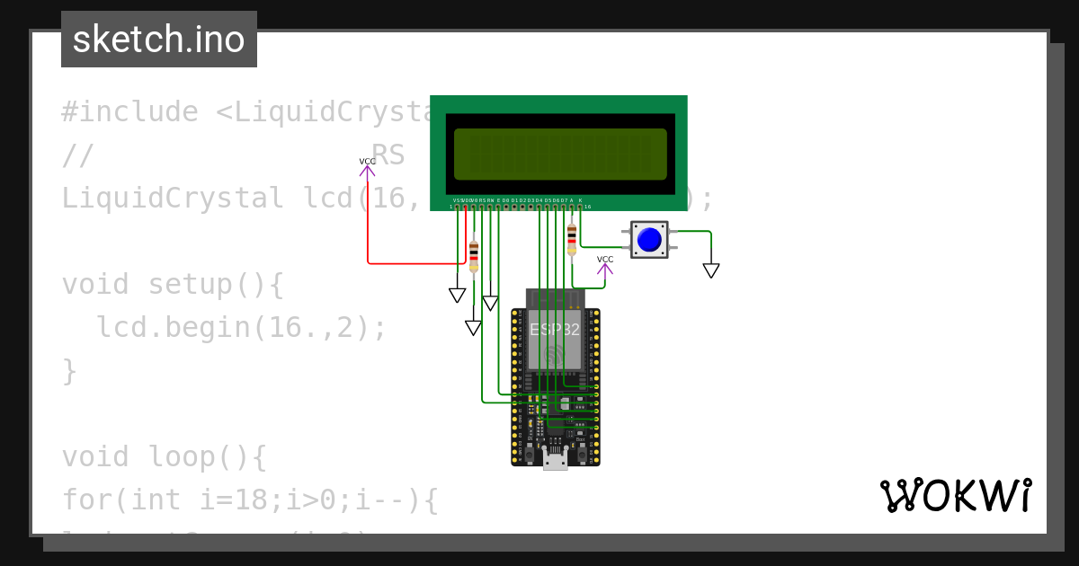 Lcd1 Wokwi Esp32 Stm32 Arduino Simulator