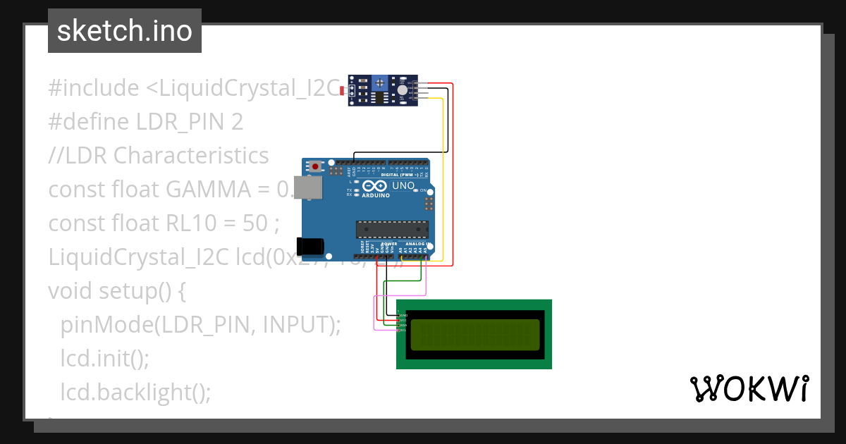 รับแสง Wokwi Esp32 Stm32 Arduino Simulator 