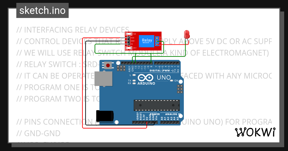 INTERFACING_DC_DEVICES_THROUGH_RELAY_MODULE - Wokwi ESP32, STM32, Arduino Simulator