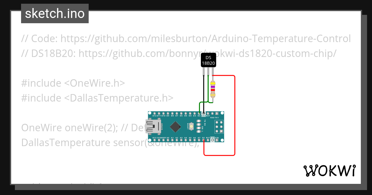 Nano Ds18b20 Wokwi Esp32 Stm32 Arduino Simulator 