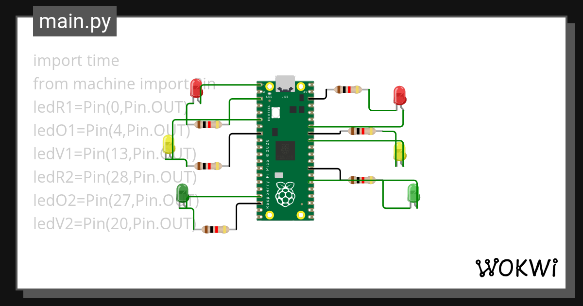 Ajdi Nassim Feux Tricolore Wokwi Esp32 Stm32 Arduino Simulator 8104