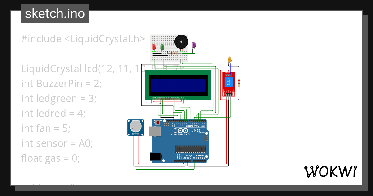 gas detector Copy (2) - Wokwi ESP32, STM32, Arduino Simulator