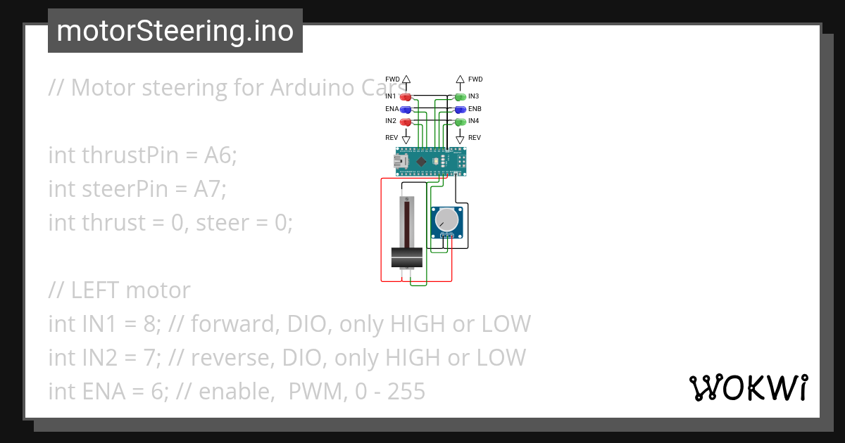 motorSteering steering - Wokwi ESP32, STM32, Arduino Simulator