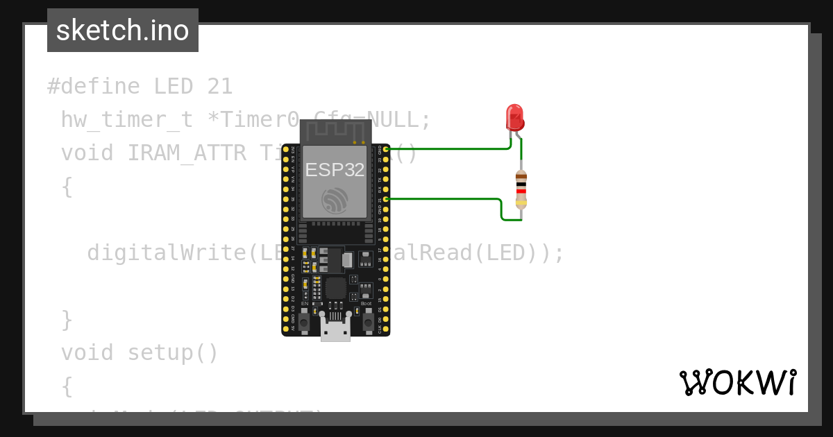 Led Blinking Exp 3 Wokwi Esp32 Stm32 Arduino Simulator 3311