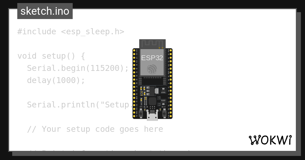 Power Mode Of Esp32 Wokwi Esp32 Stm32 Arduino Simulator