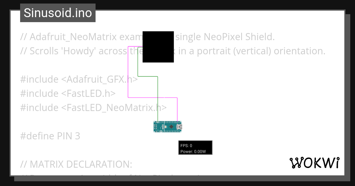 animation on 8 by 8 matrix by atpdnc11) Copy - Wokwi ESP32, STM32, Arduino Simulator