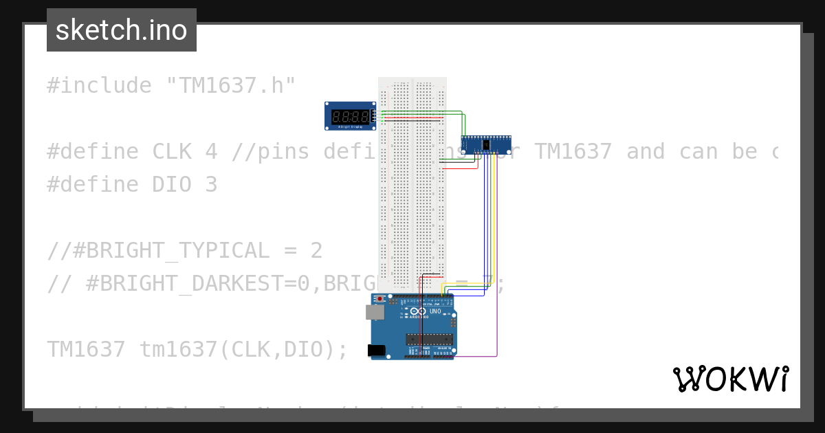 Tm1637throughmux Wokwi Esp32 Stm32 Arduino Simulator