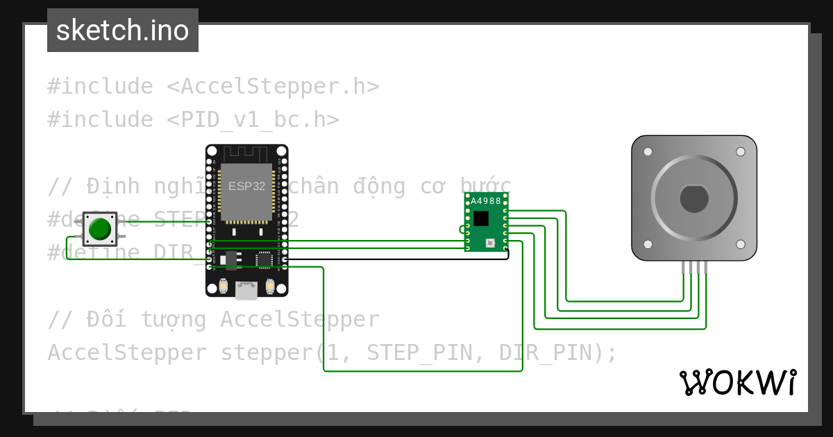 Control Stepper Motor A4988 Copy Wokwi Esp32 Stm32 Arduino Simulator 9747