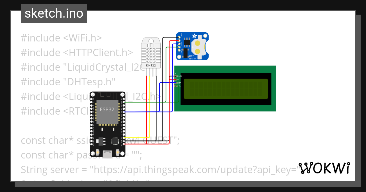 Project Monitoring Suhu Dan Kelembaban Wokwi Esp32 Stm32 Arduino Simulator