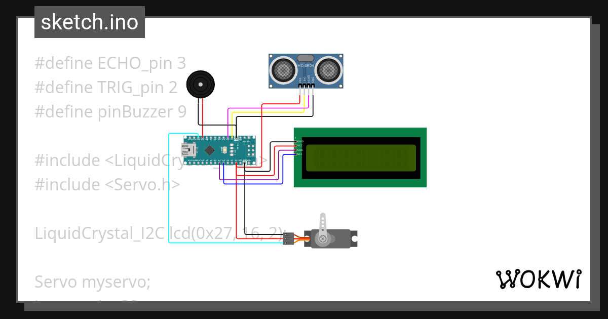 TUGAS AKHIR_ASMINDA ASMI_GERBANG OTOMATIS - Wokwi ESP32, STM32, Arduino Simulator