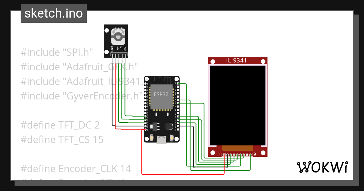 esp32-ILI9341 - Wokwi ESP32, STM32, Arduino Simulator