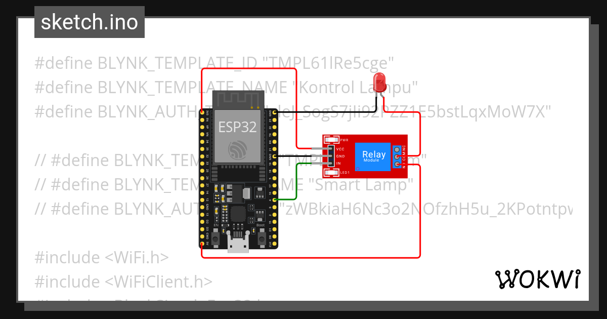 Smart Switch - Wokwi ESP32, STM32, Arduino Simulator