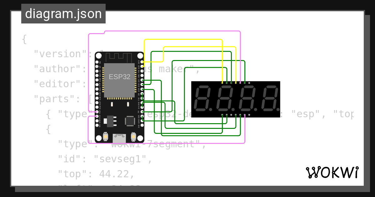 使用四位数码管 Copy Wokwi Esp32 Stm32 Arduino Simulator