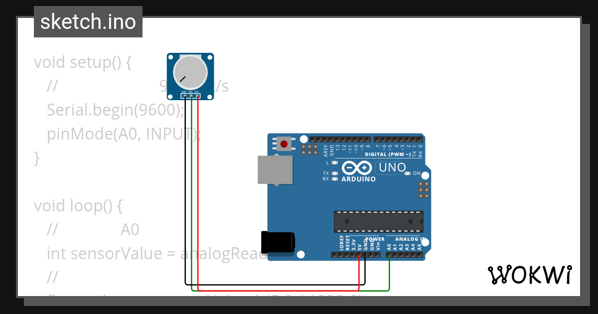 读取模拟电压 贾锴 Wokwi Esp32 Stm32 Arduino Simulator 2925