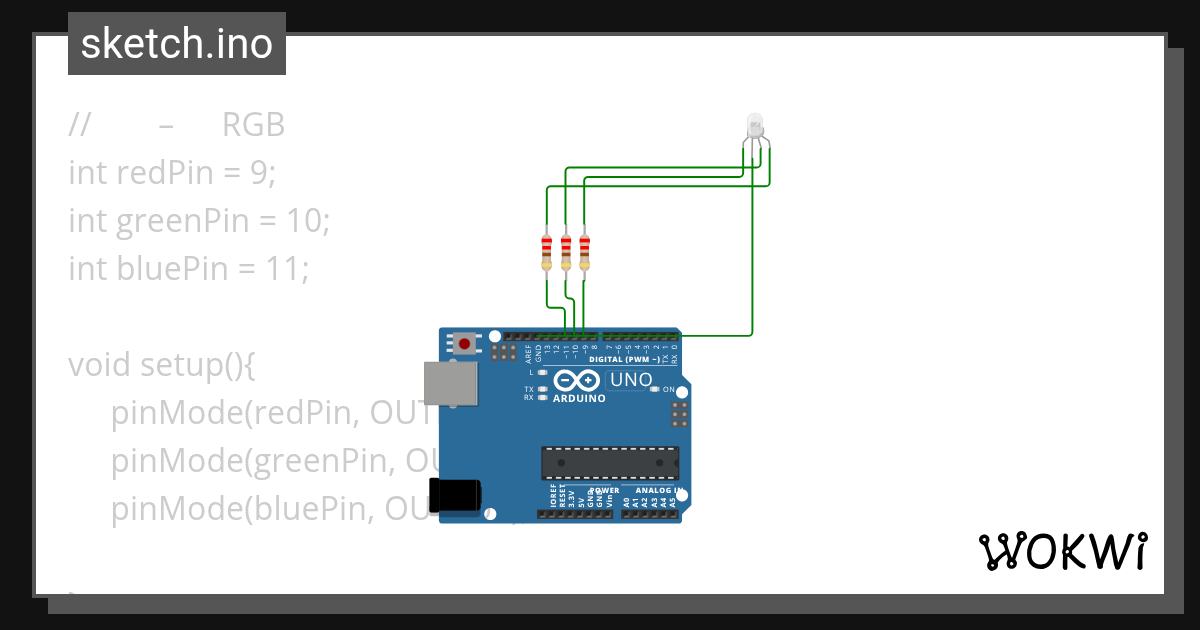 炫彩rgb Led灯 贾锴 Wokwi Esp32 Stm32 Arduino Simulator 4837