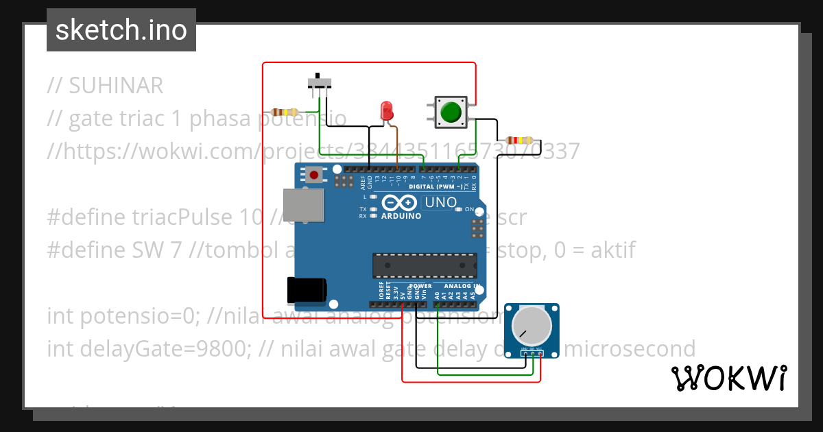 gate triac 1 phasa potensio - Wokwi ESP32, STM32, Arduino Simulator