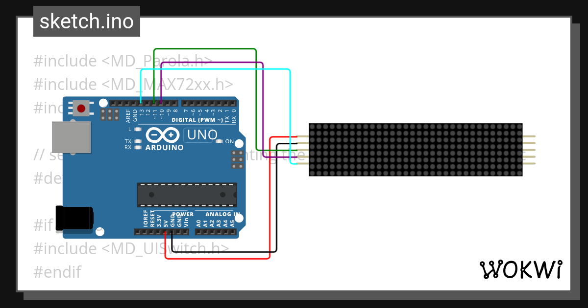 Ledmatrix Wokwi Esp32 Stm32 Arduino Simulator