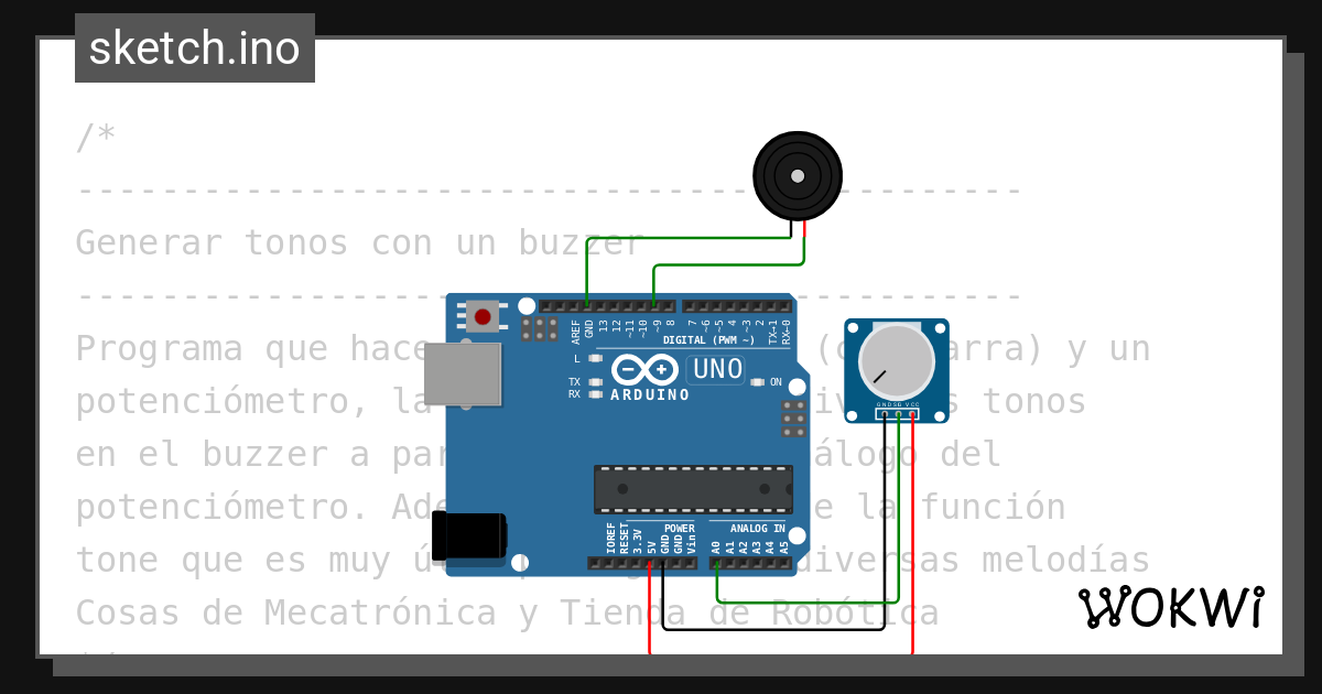 Generar Tonos Con Un Buzzer Wokwi Esp32 Stm32 Arduino Simulator 