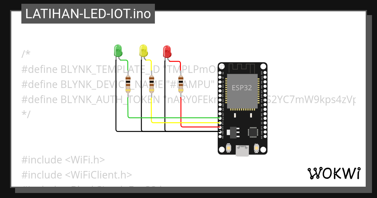 Blynk 3 Led Copy Wokwi Esp32 Stm32 Arduino Simulator
