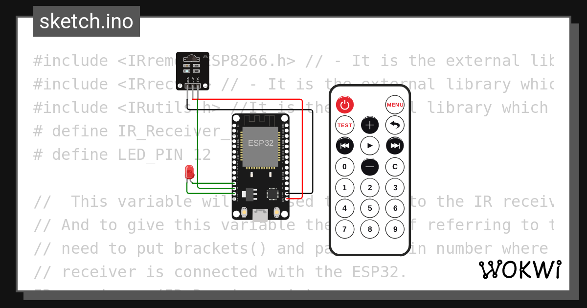 C192 Gbl Ir Sensor Wokwi Esp32 Stm32 Arduino Simulator
