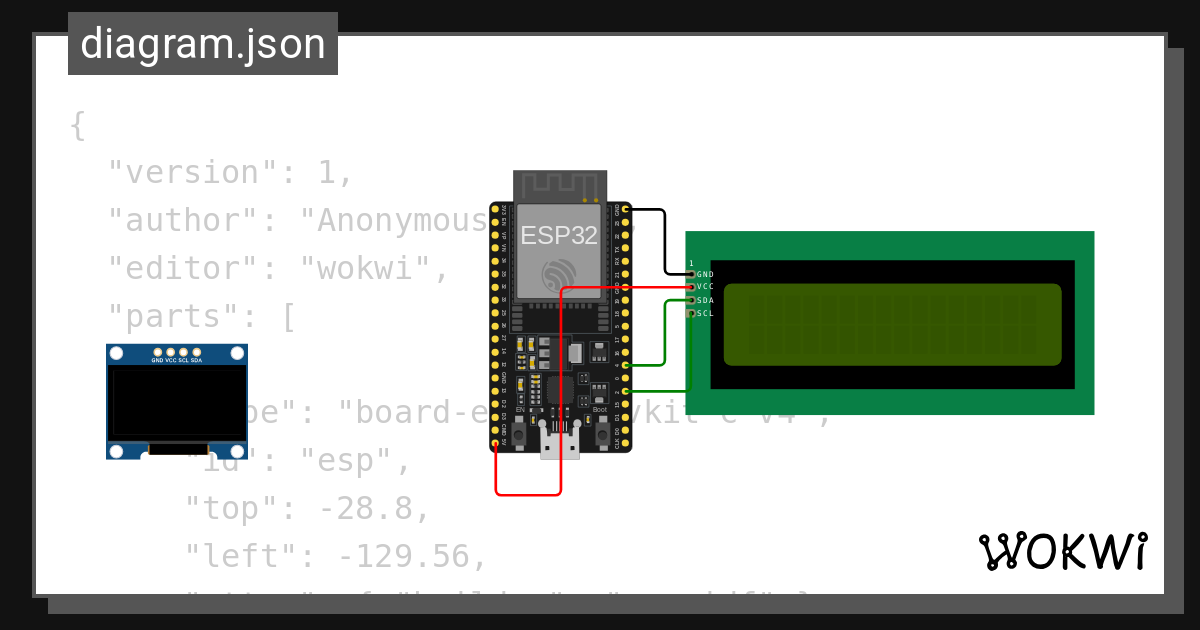 I2clcd Wokwi Esp32 Stm32 Arduino Simulator