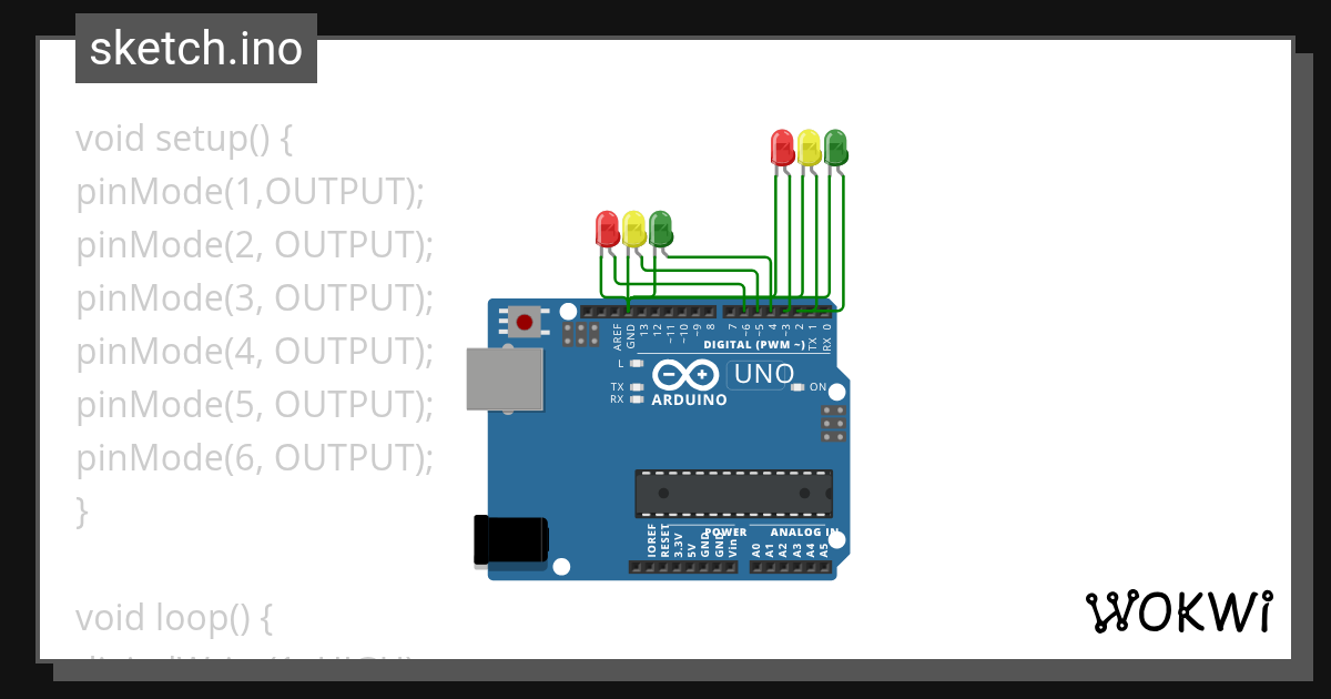 Trafic Lights Wokwi Esp32 Stm32 Arduino Simulator 2697