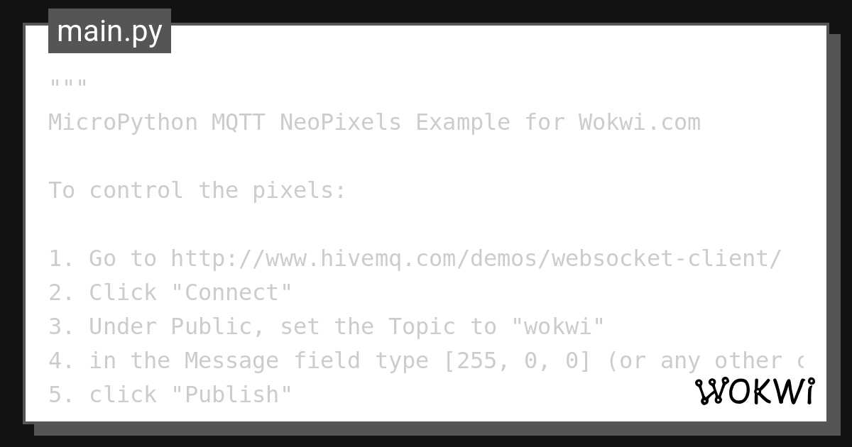 Micropythonmqttneopixels Wokwi Esp32 Stm32 Arduino Simulator