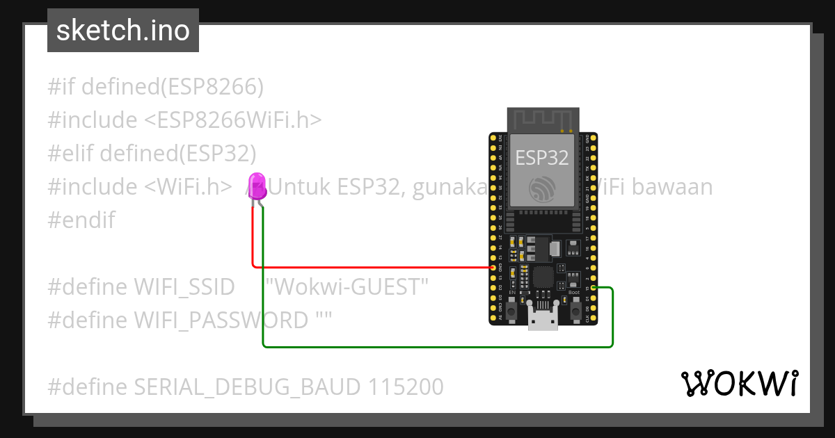 IoT Pertemuan 16.3 - Wokwi ESP32, STM32, Arduino Simulator