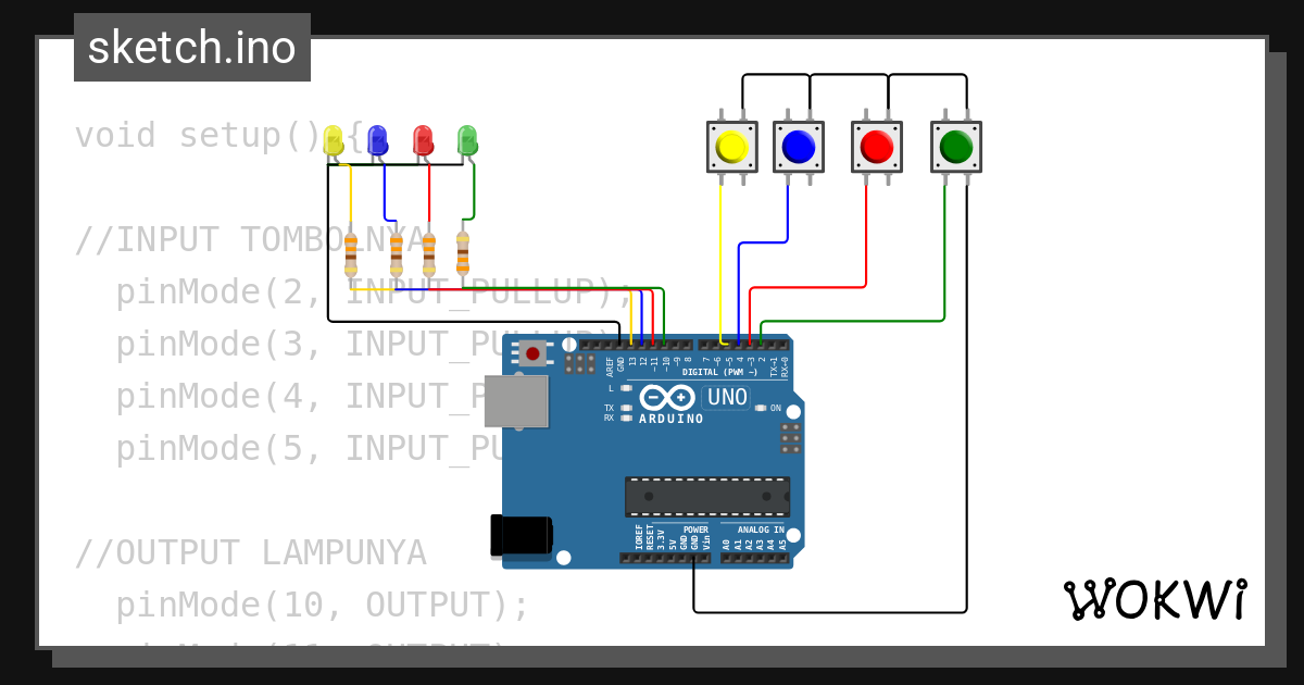 Program Lampu Cerdas Cermat Wokwi Esp32 Stm32 Arduino Simulator
