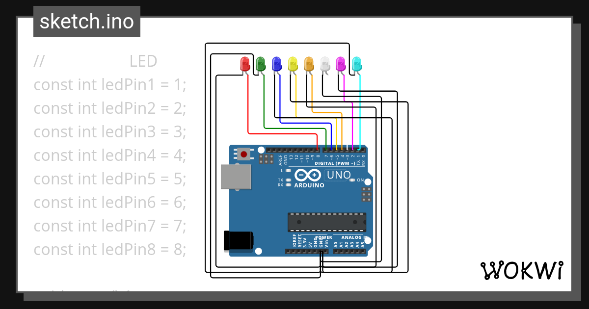 ณภัทร 39 ไฟแปดดวงคู่คี่ Wokwi Esp32 Stm32 Arduino Simulator 5259