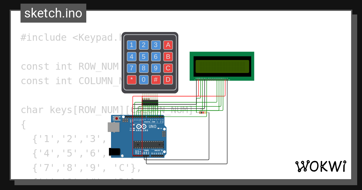 Keypad Wokwi Esp32 Stm32 Arduino Simulator 0717