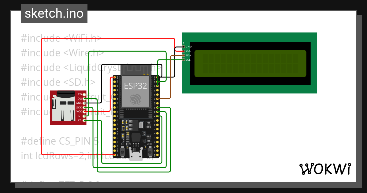 LCD+ESP32 new - Wokwi ESP32, STM32, Arduino Simulator